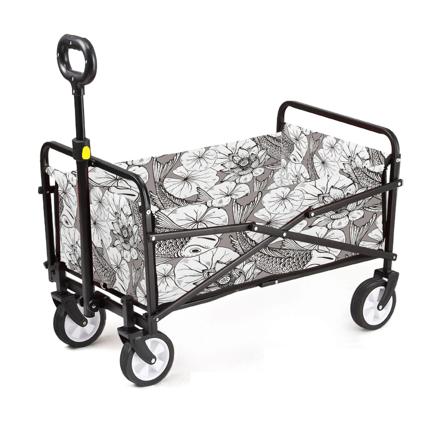 Outdoor Collapsible Wagon Seamless hand drawn Koi fish Japanese carp ...