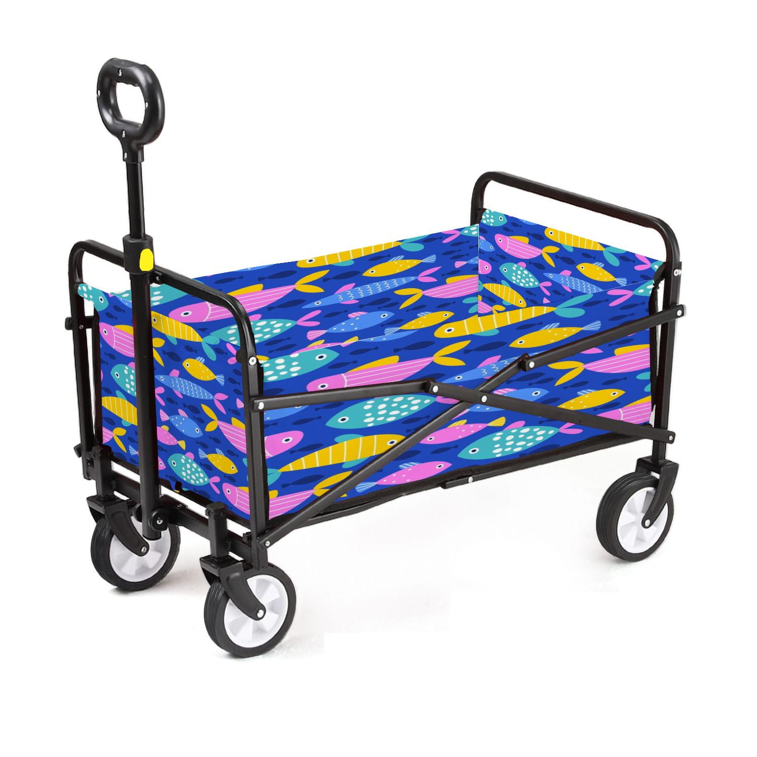 Outdoor Collapsible Wagon Seamless pattern colorful fish Ideal for ...