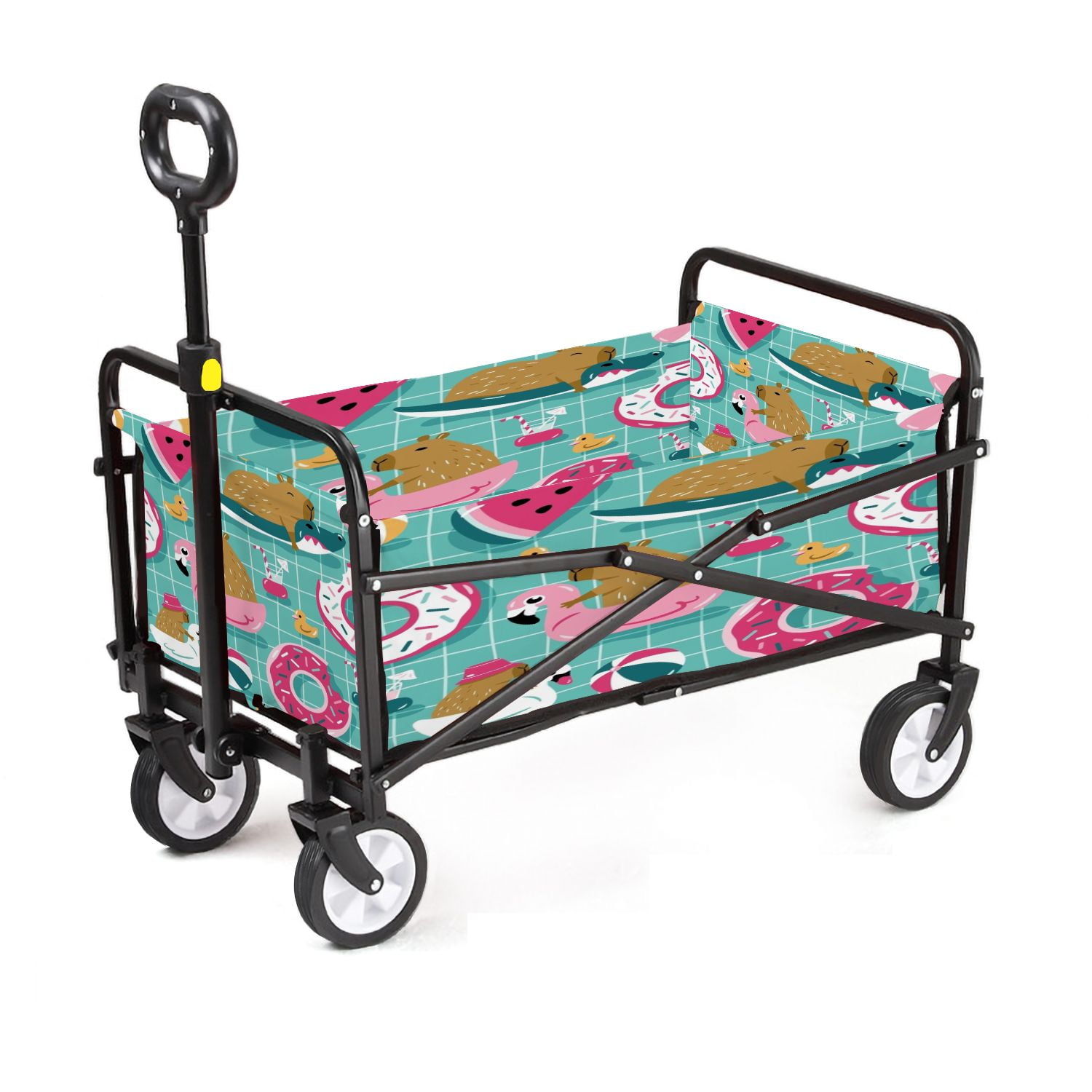 Outdoor Collapsible Wagon Seamless pattern cute capybaras pool floats ...