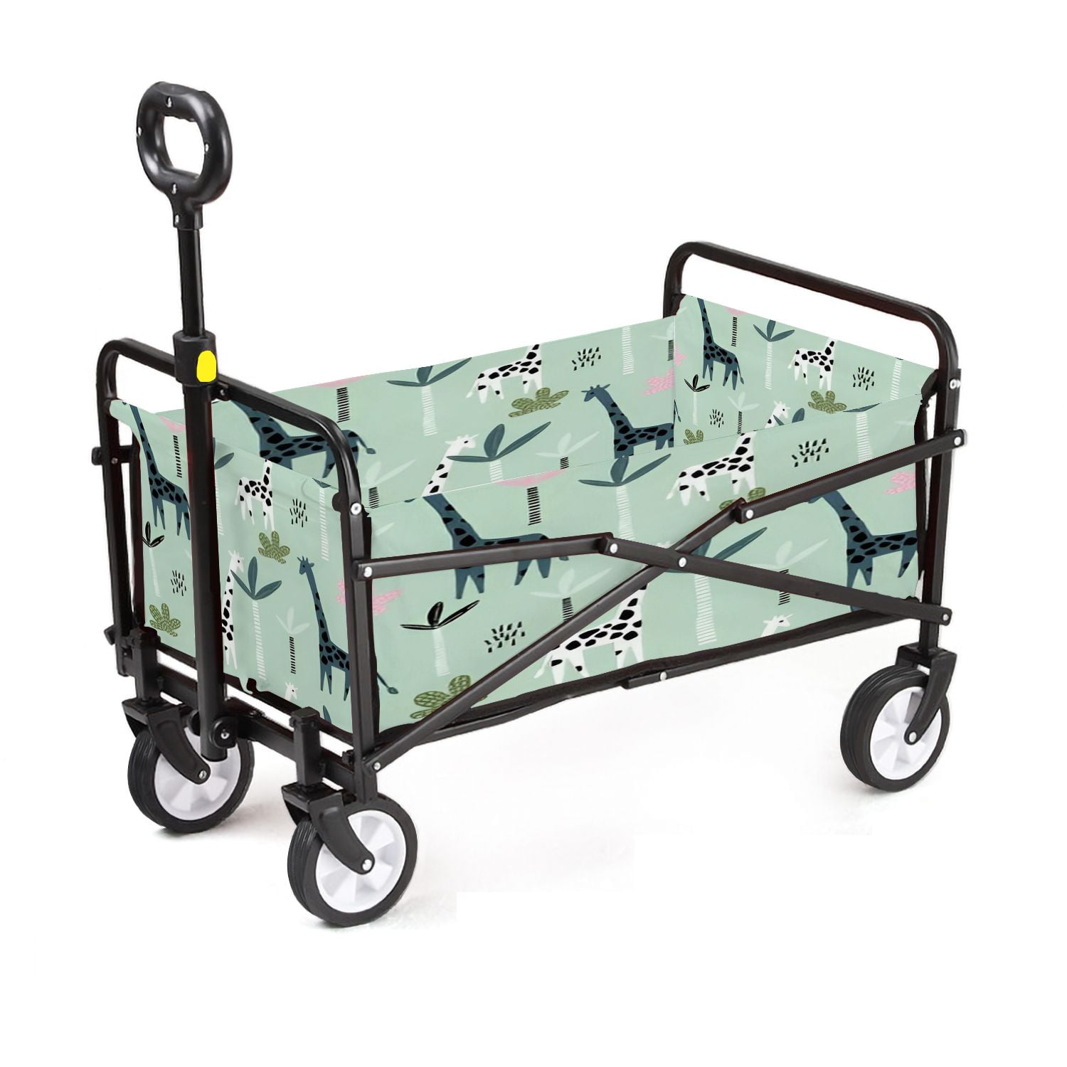 Outdoor Collapsible Wagon Seamless pattern giraffe leopard tucan monkey ...
