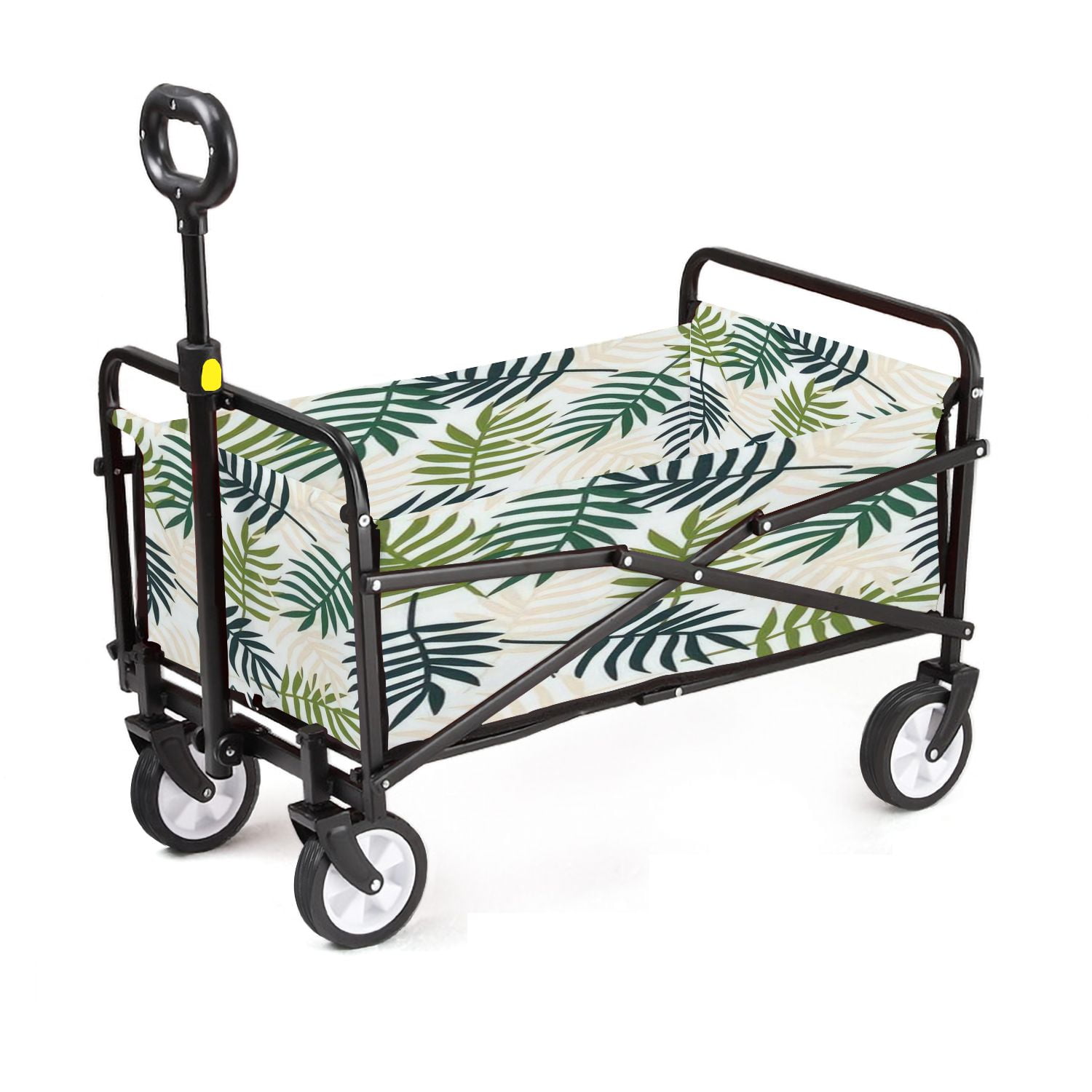 Outdoor Collapsible Wagon Seamless simple tropical leaves white flat ...