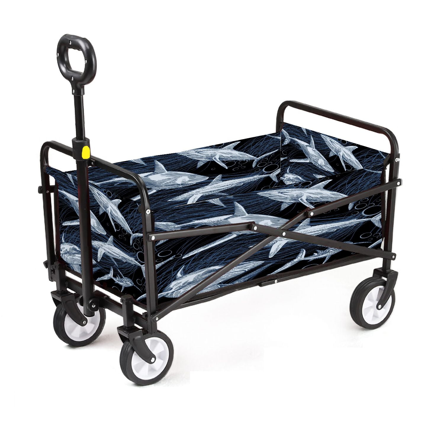 Outdoor Collapsible Wagon Shark Pattern hand drawn underwater Sea Fish ...