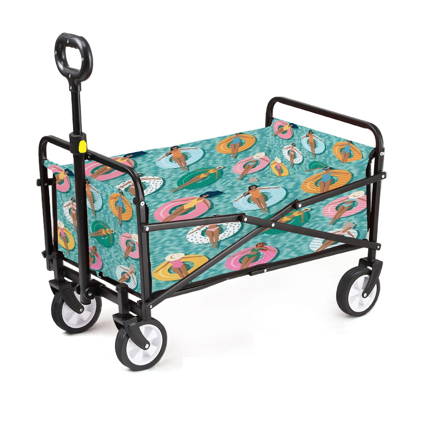 Outdoor Collapsible Wagon Summertime holidays poster Girl swimsuit ...