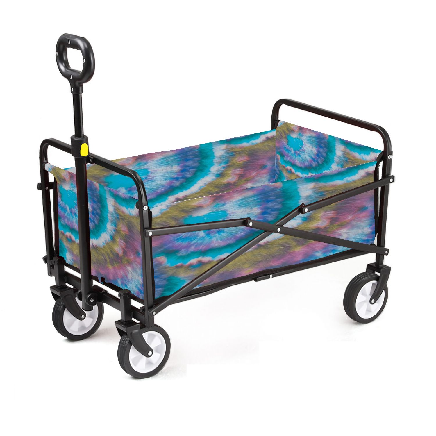 Outdoor Collapsible Wagon Tie Dye Round Print Seamless Dark Grunge ...