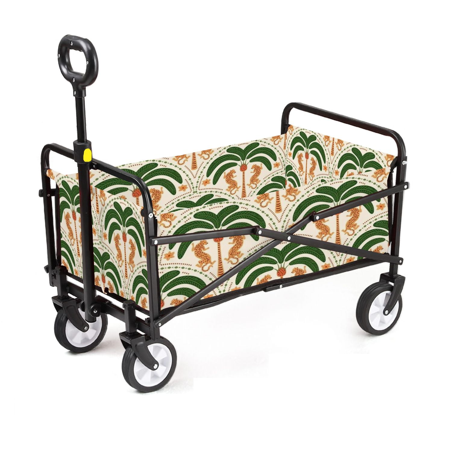 Outdoor Collapsible Wagon Tropical palm tree Asian leopard seamless ...