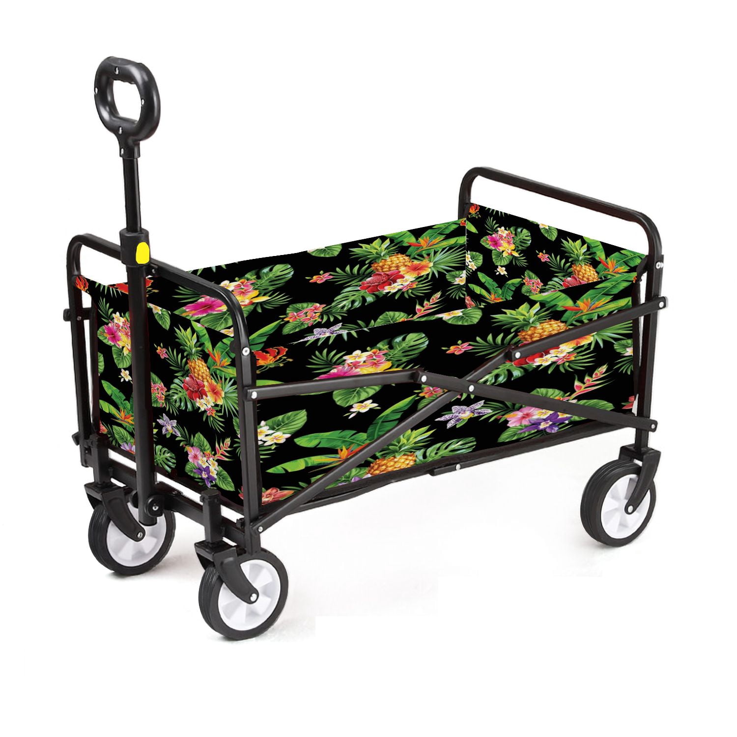 Outdoor Collapsible Wagon Tropical pineapple floral design for textile ...