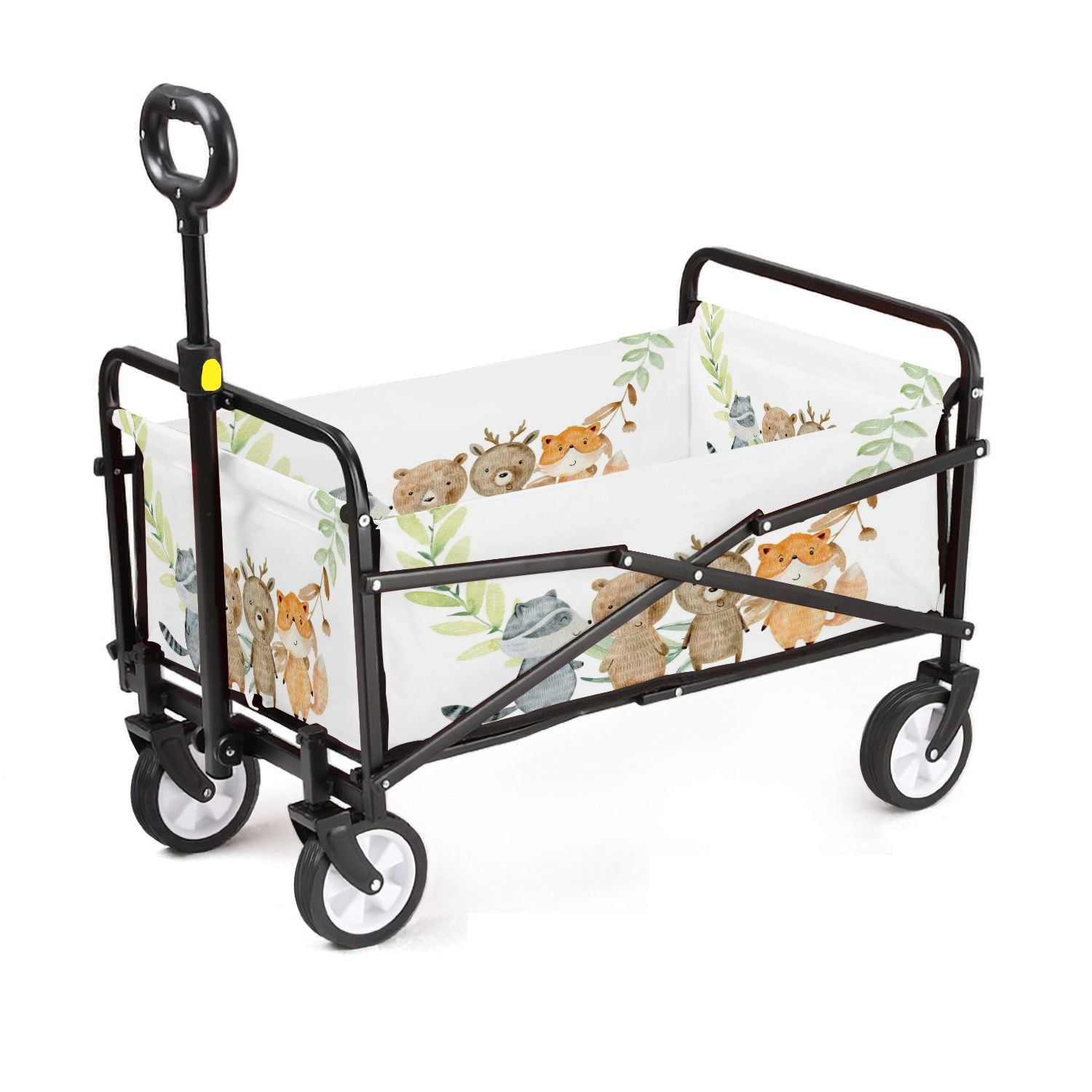 Outdoor Collapsible Wagon Watercolor forest seamless border animals ...