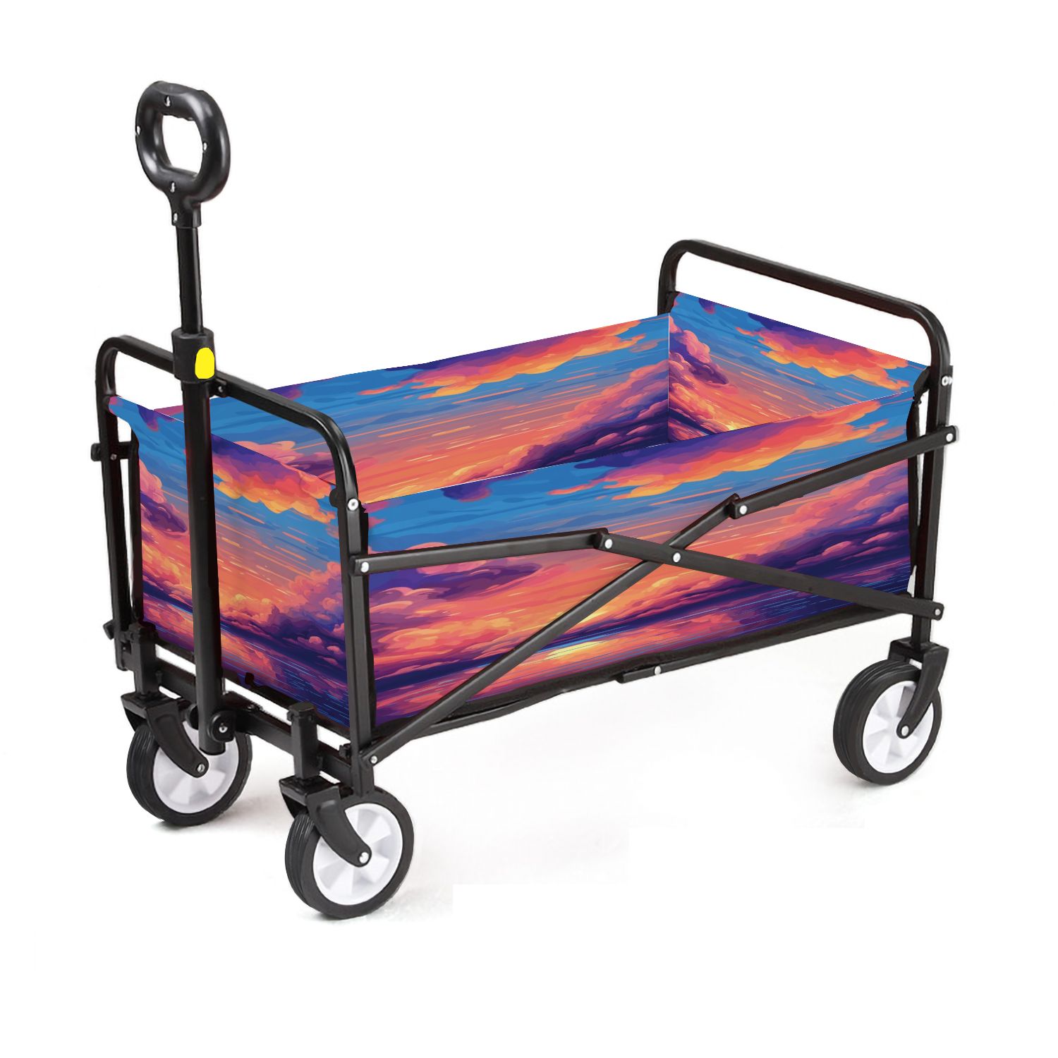 Outdoor Collapsible Wagon evening sky clouds sunset Camping Garden Cart ...