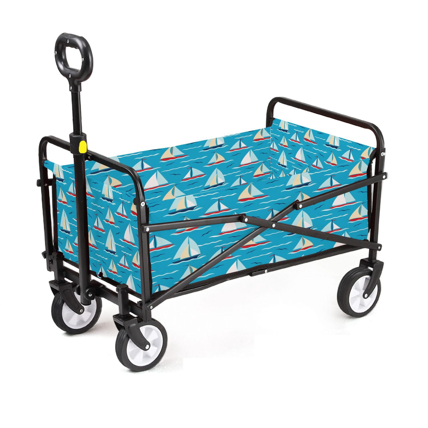 Outdoor Collapsible Wagon repeat colorful sailboats sea Summer vacation ...