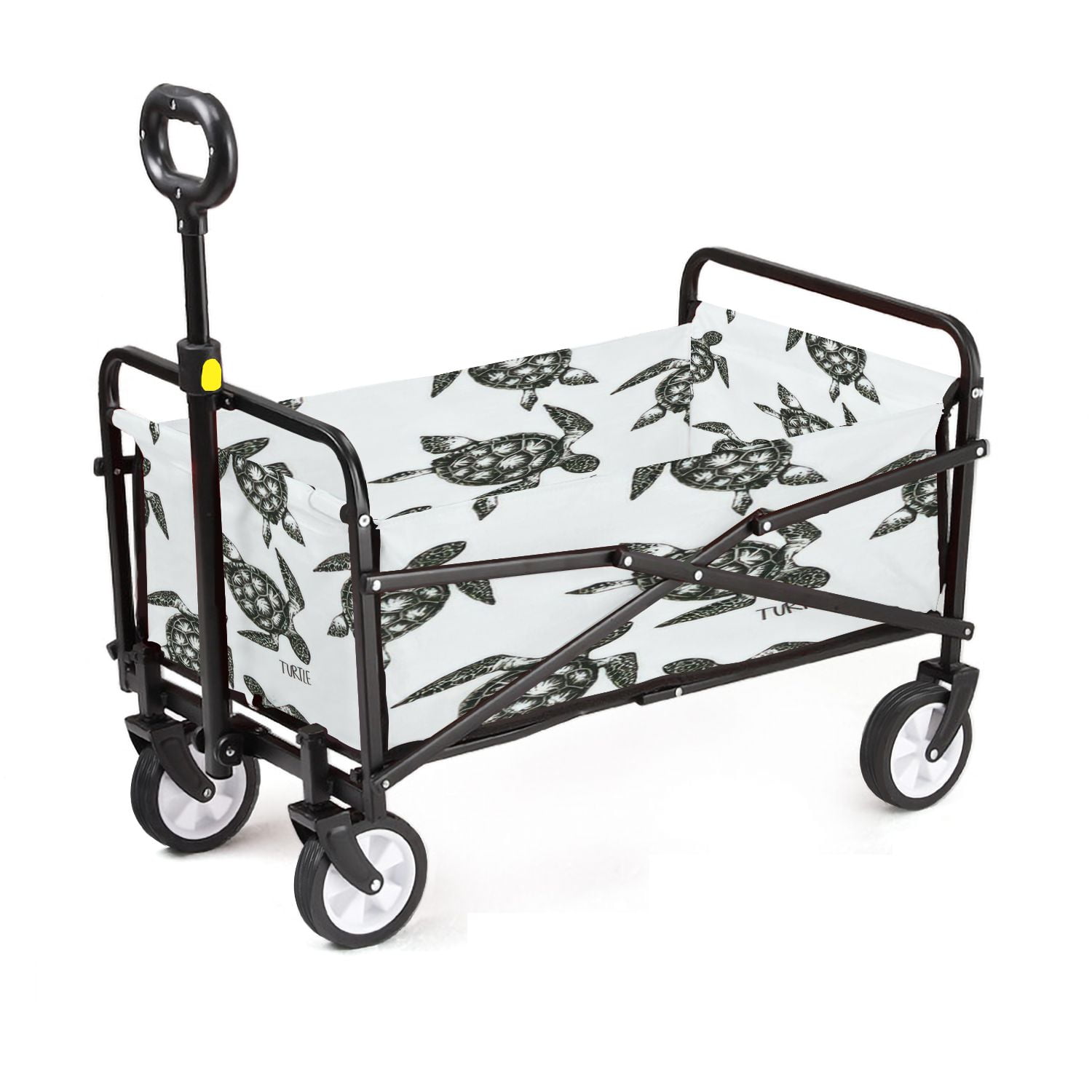 Outdoor Collapsible Wagon turtle pattern white hand drawn Camping ...