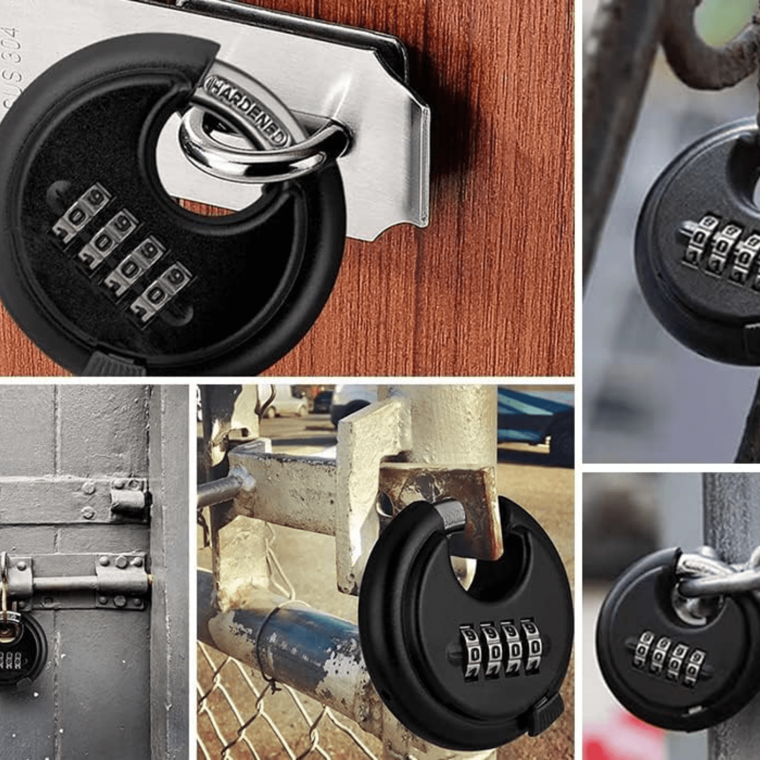 Outdoor Combination Lock，4 Digit Discus Combination Padlock,Heavy Duty ...