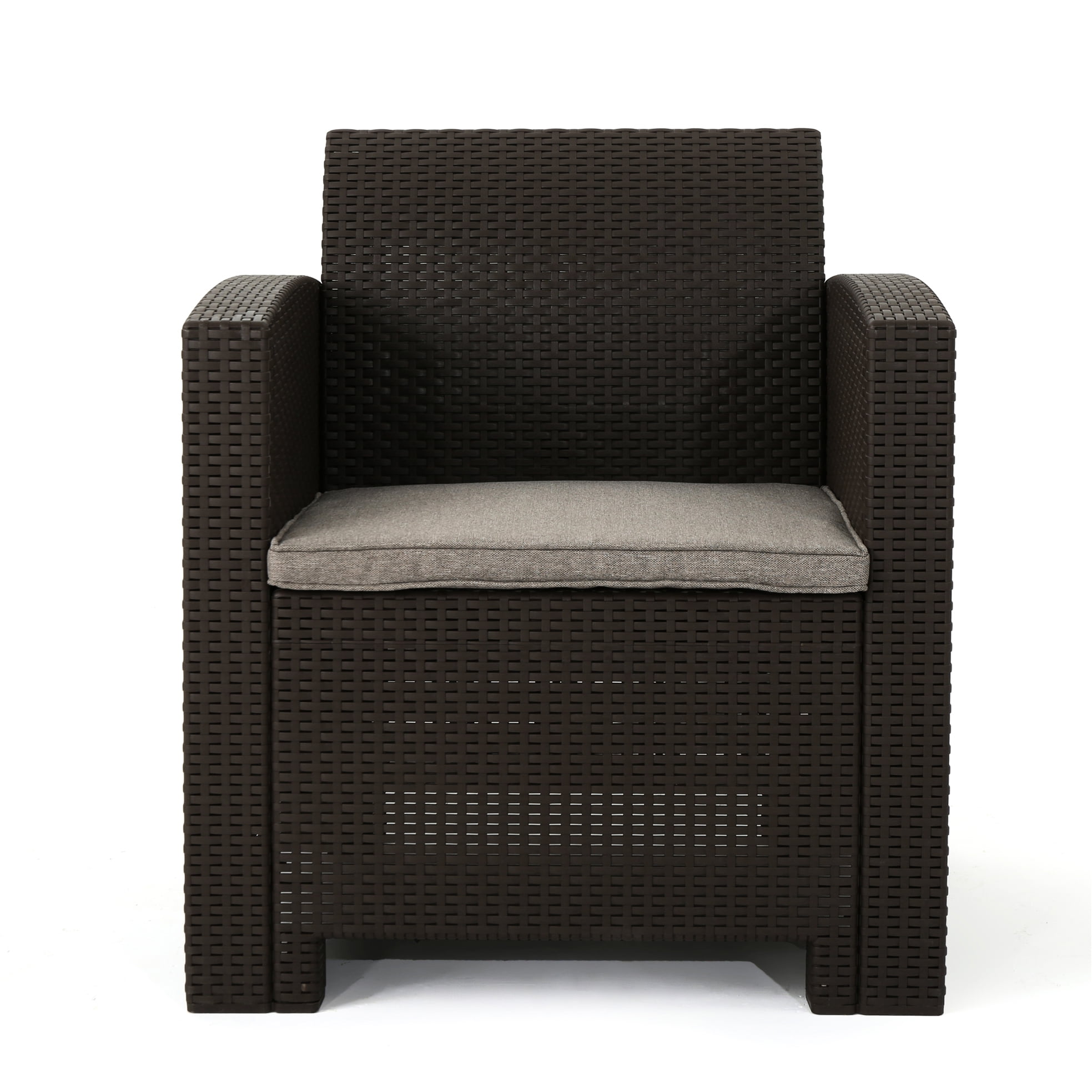 Outdoor Comfort Armchairs - Brown Polypropylene With Beige Cushions And ...