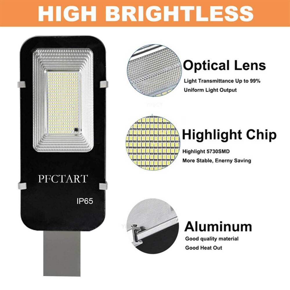 Outdoor Commercial 150/1000W LED Solar Street Light Dusk-to-Dawn Road ...