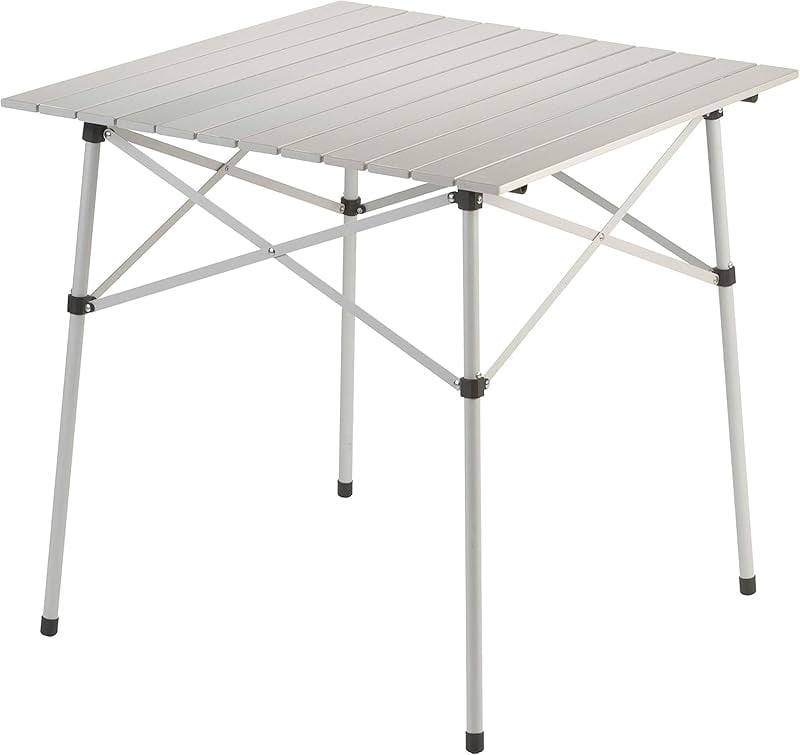Outdoor Compact Folding Table, Sturdy Aluminum Camping Table with Snap ...