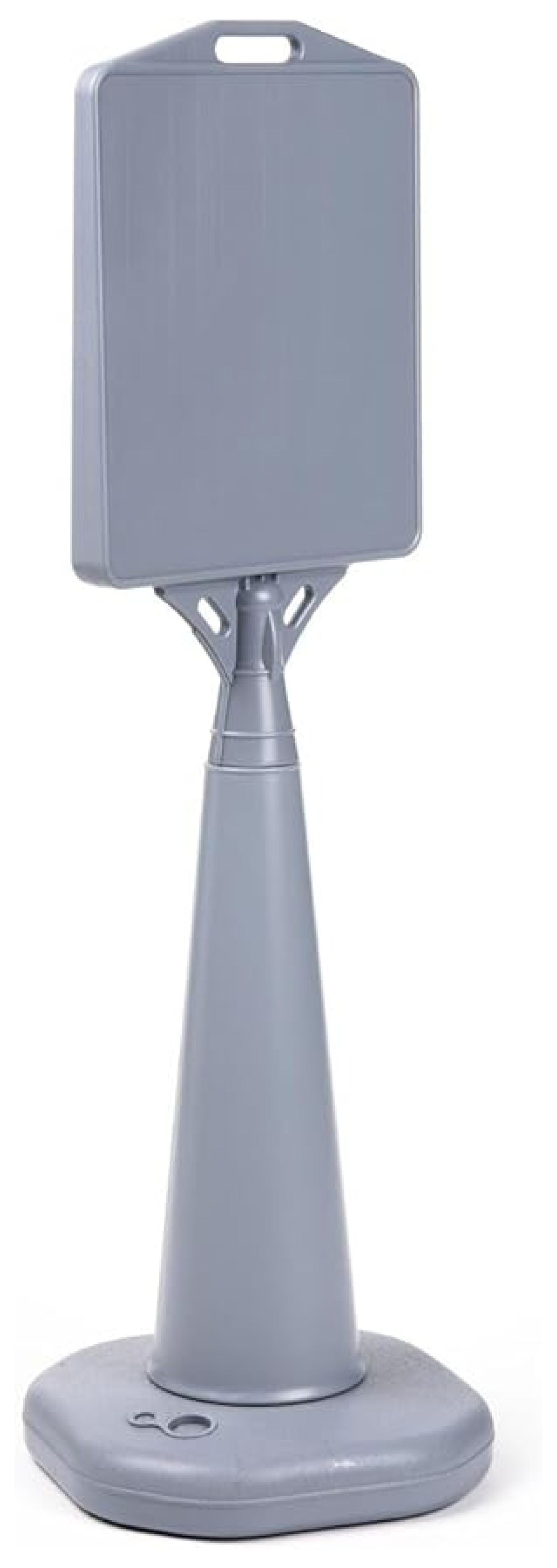 Outdoor Cone Sign Stand - Heavy Duty Plastic Grey 47 Inch - Double ...