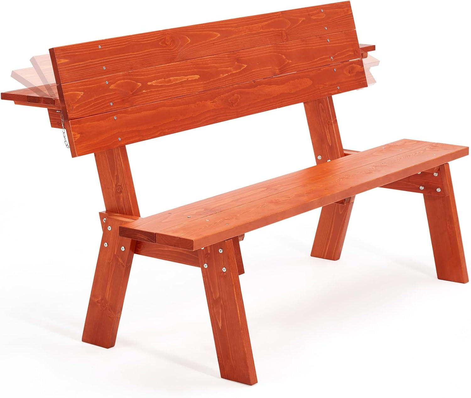 Outdoor Convertible Bench, Wood Convert a Bench, Space-Saving 2-in-1 ...