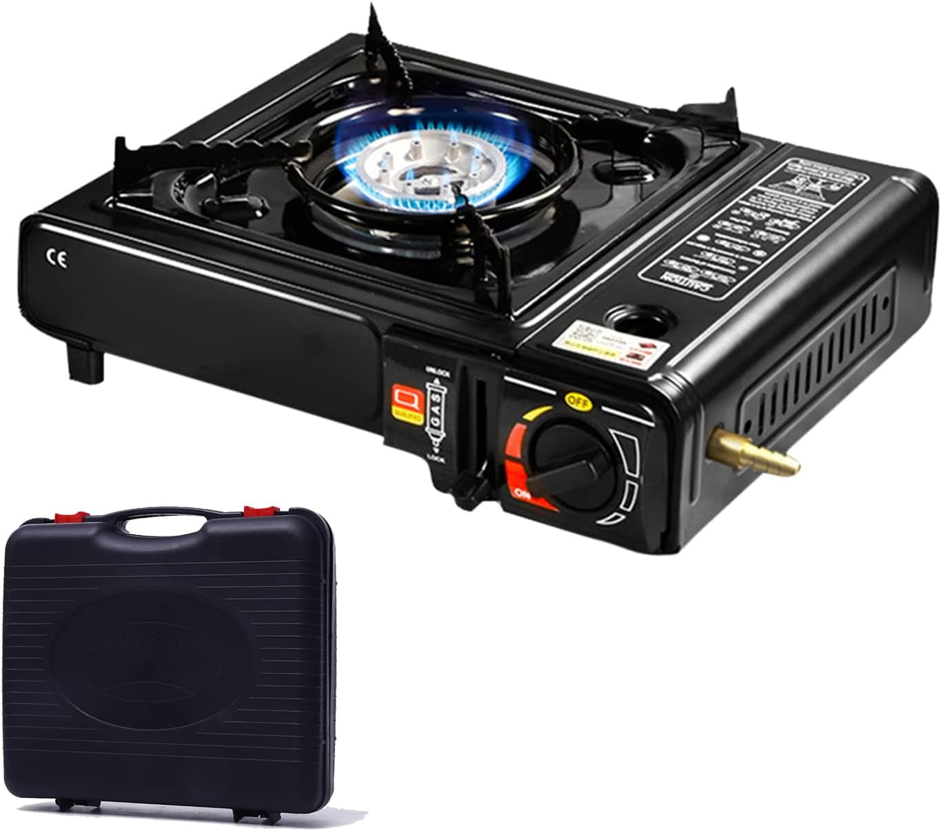 Butane Fuel Camping Stove, Portable Stove with Stable Square Design ...