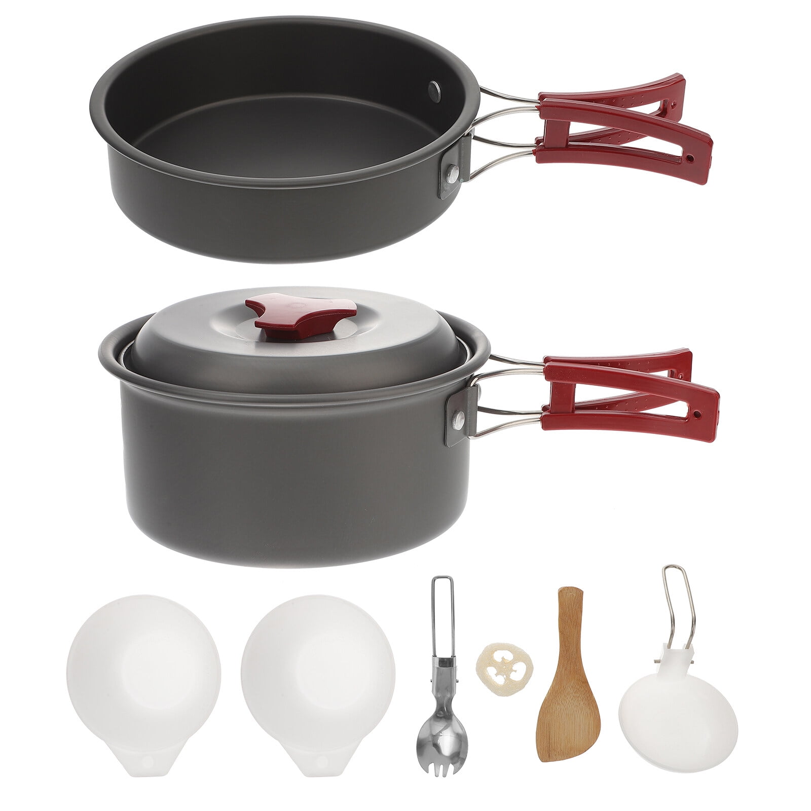 Camping Pan Set Hiking Cookware Outdoor Picnic Cooking Aluminum ...