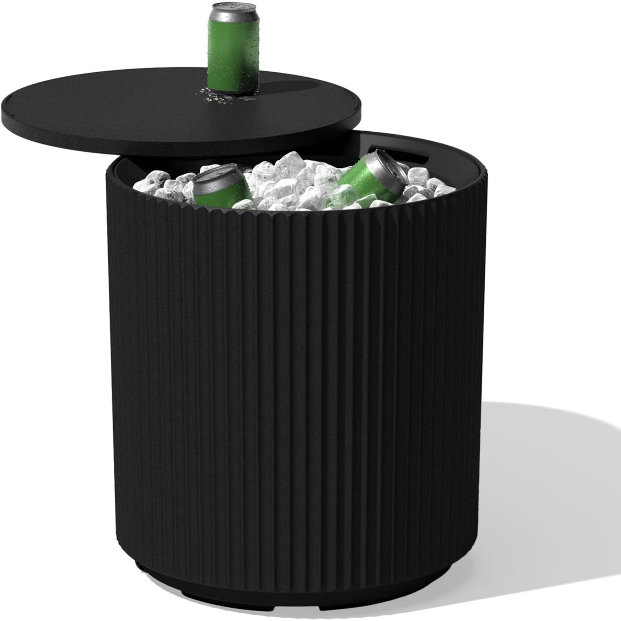 Outdoor Cooler Side Table - 2 in 1, Black, 21 inch - Walmart.com