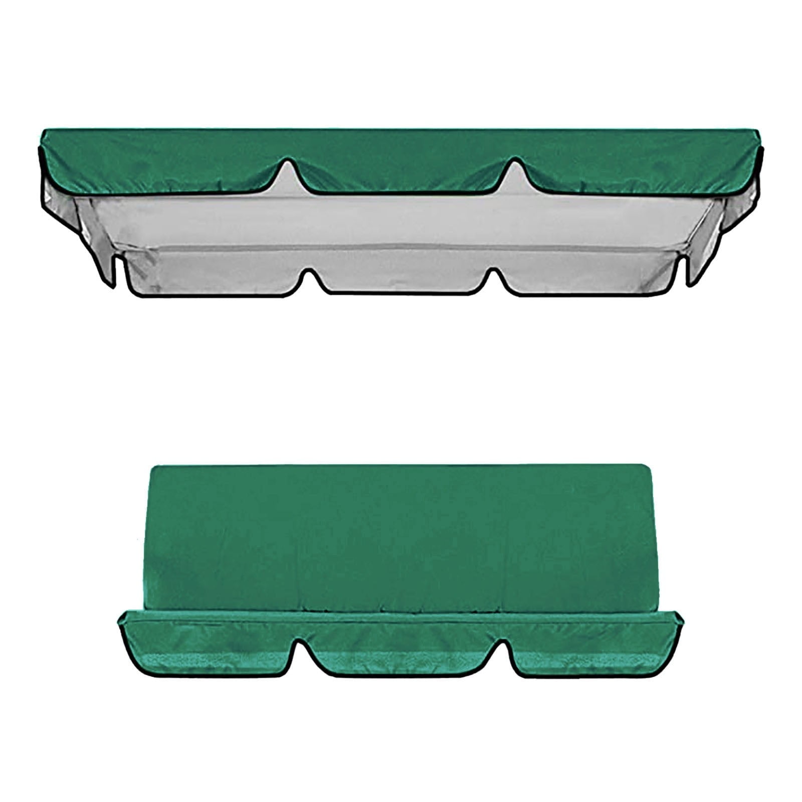 Outdoor Courtyard Swing Canopy Cover Awning Replacement Cloth Swing Canopy 164×114×15Cm+Seat ...