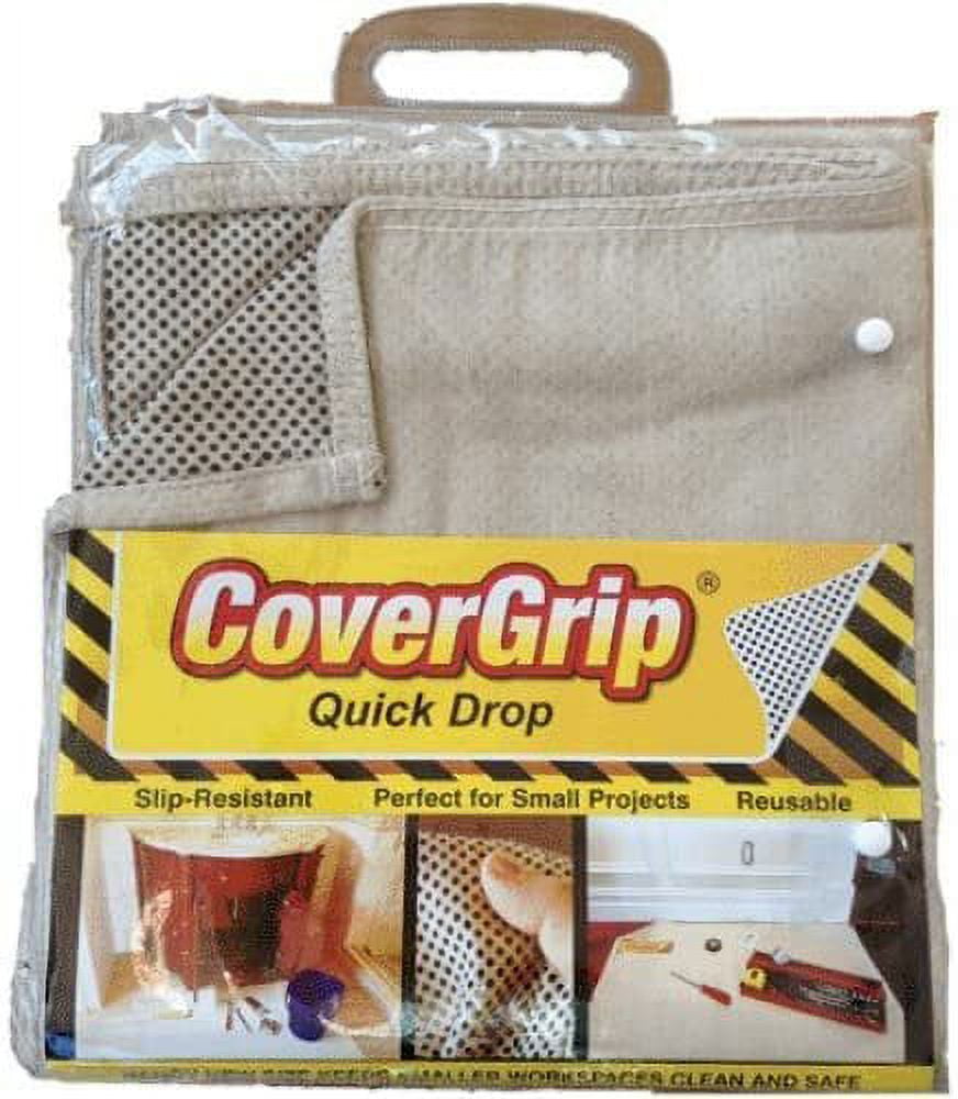 Outdoor CoverGrip 35408 Quick Drop 8 Oz Canvas SAFETY Drop Cloth, 3.5 ...