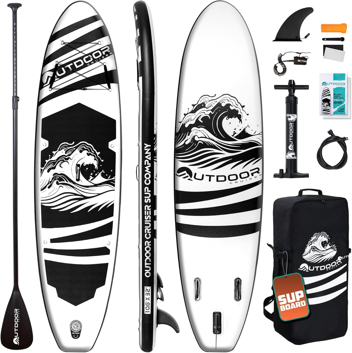 Outdoor Crusier Inflatable Stand Up Paddle Board, Ultra Portable ...