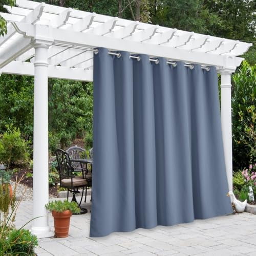 Outdoor Curtain for Patio Waterproof Extra Wide 100 in, Sun Blocking ...
