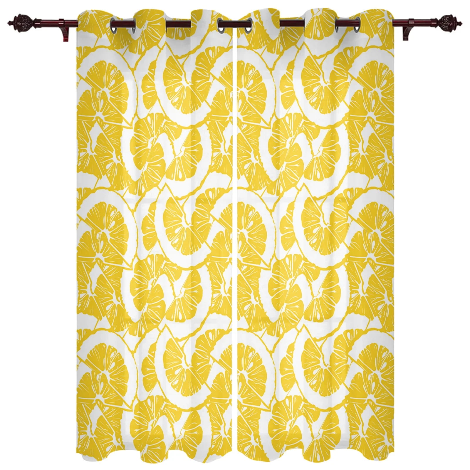 Outdoor Curtains Fresh Lemon Blue Stripes Living Room Kitchen Curtain ...