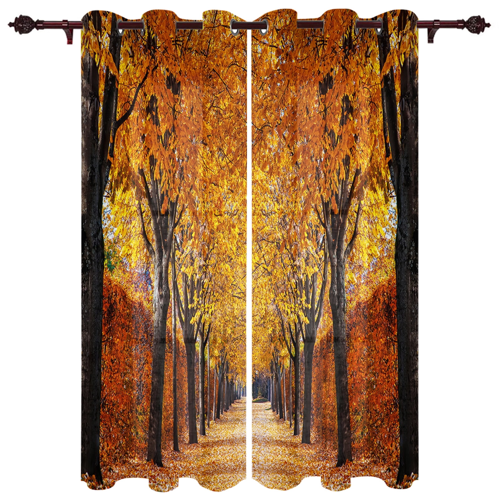 Outdoor Curtains Iron Gate Skull Floor Living Room Kitchen Curtain ...