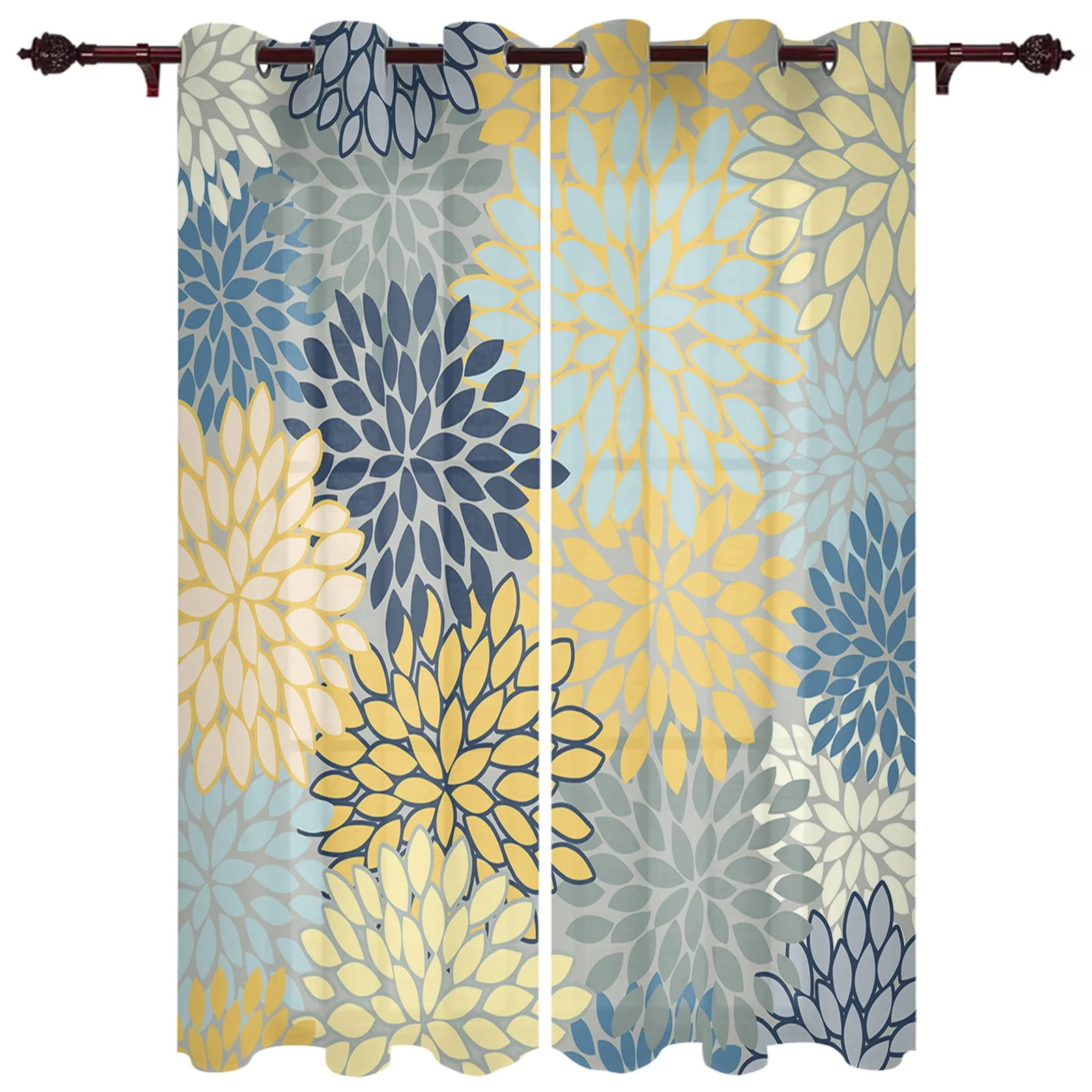 Outdoor Curtains Iron Gate Skull Floor Living Room Kitchen Curtain ...