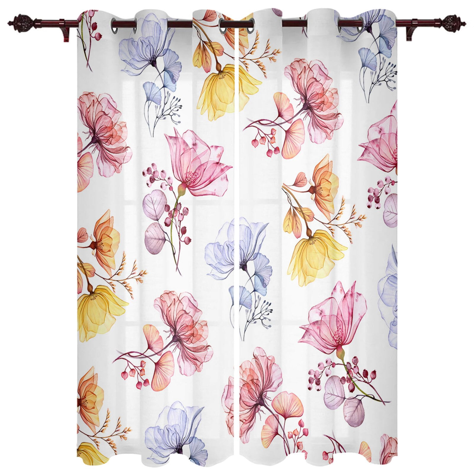 Outdoor Curtains Iron Gate Skull Floor Living Room Kitchen Curtain ...