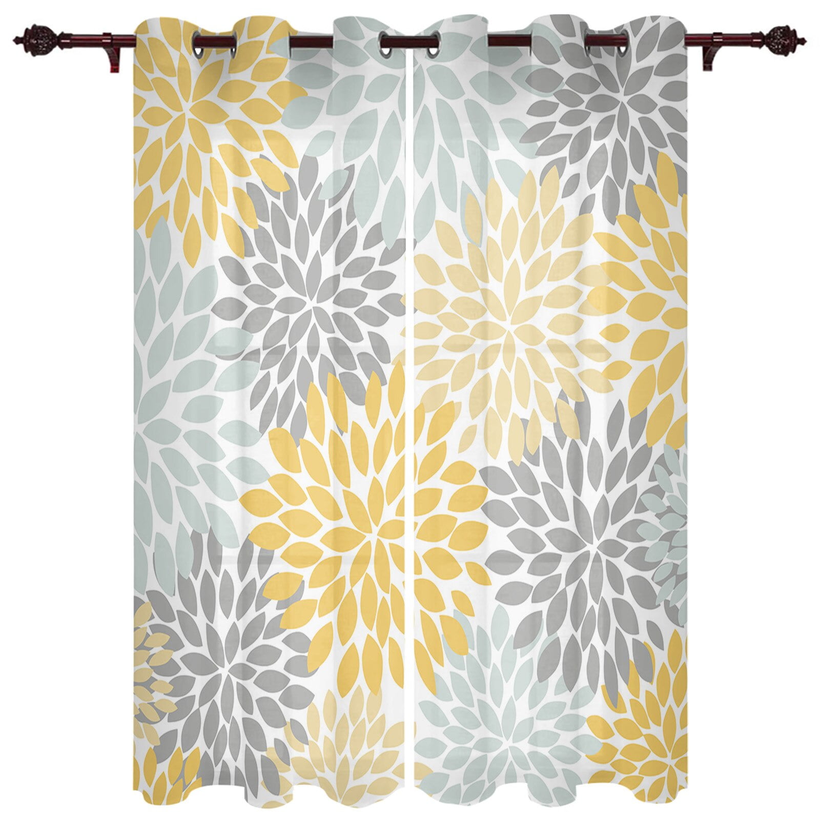 Outdoor Curtains Iron Gate Skull Floor Living Room Kitchen Curtain ...