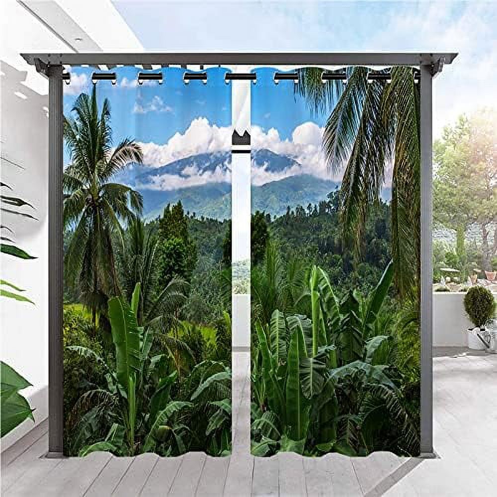 Outdoor Curtains for Patio Grommet Top Waterproof Window Drapes with ...