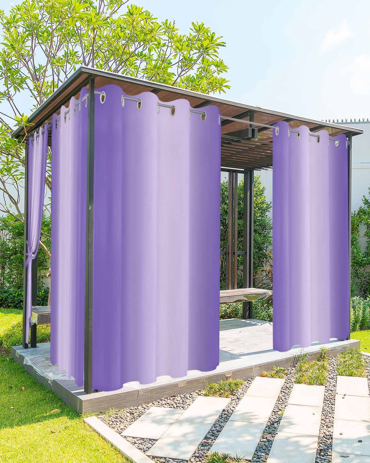 Outdoor Curtains for Patio Ombre Abstract Gradient Violet Modern Art ...
