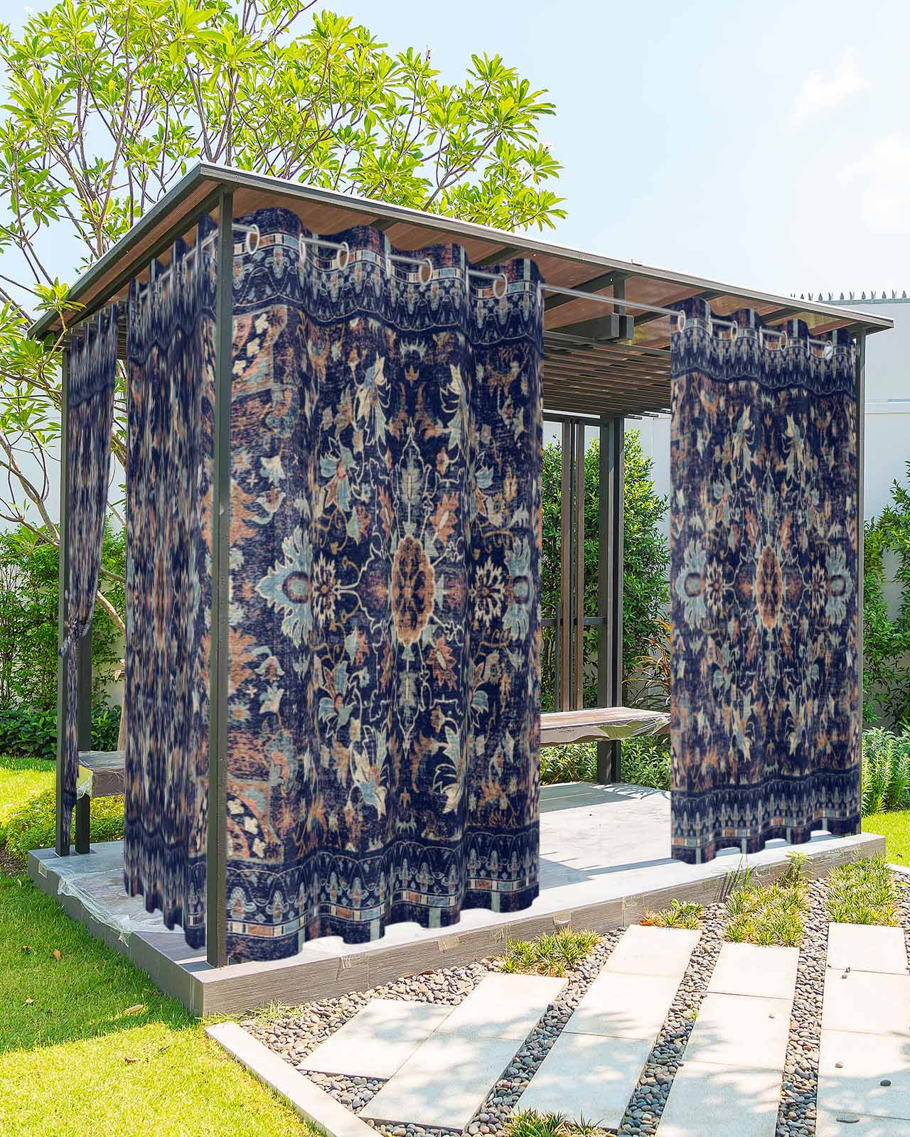 Outdoor Curtains for Patio, Southwest Flower, Waterproof Blackout ...