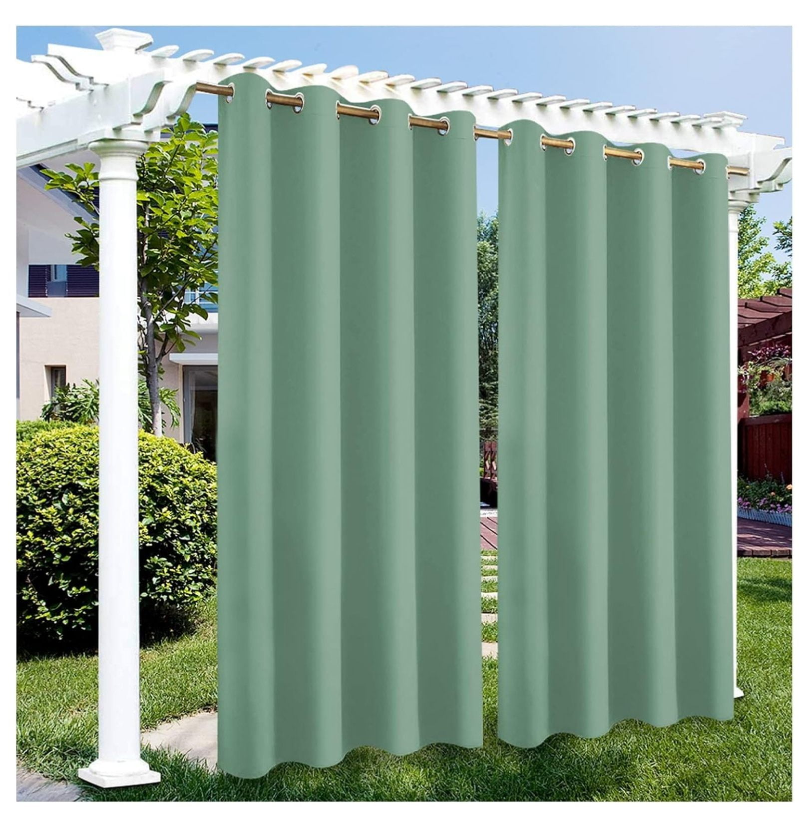 Outdoor Curtains for Patio Waterproof 2 panels – Weatherproof, UV and ...