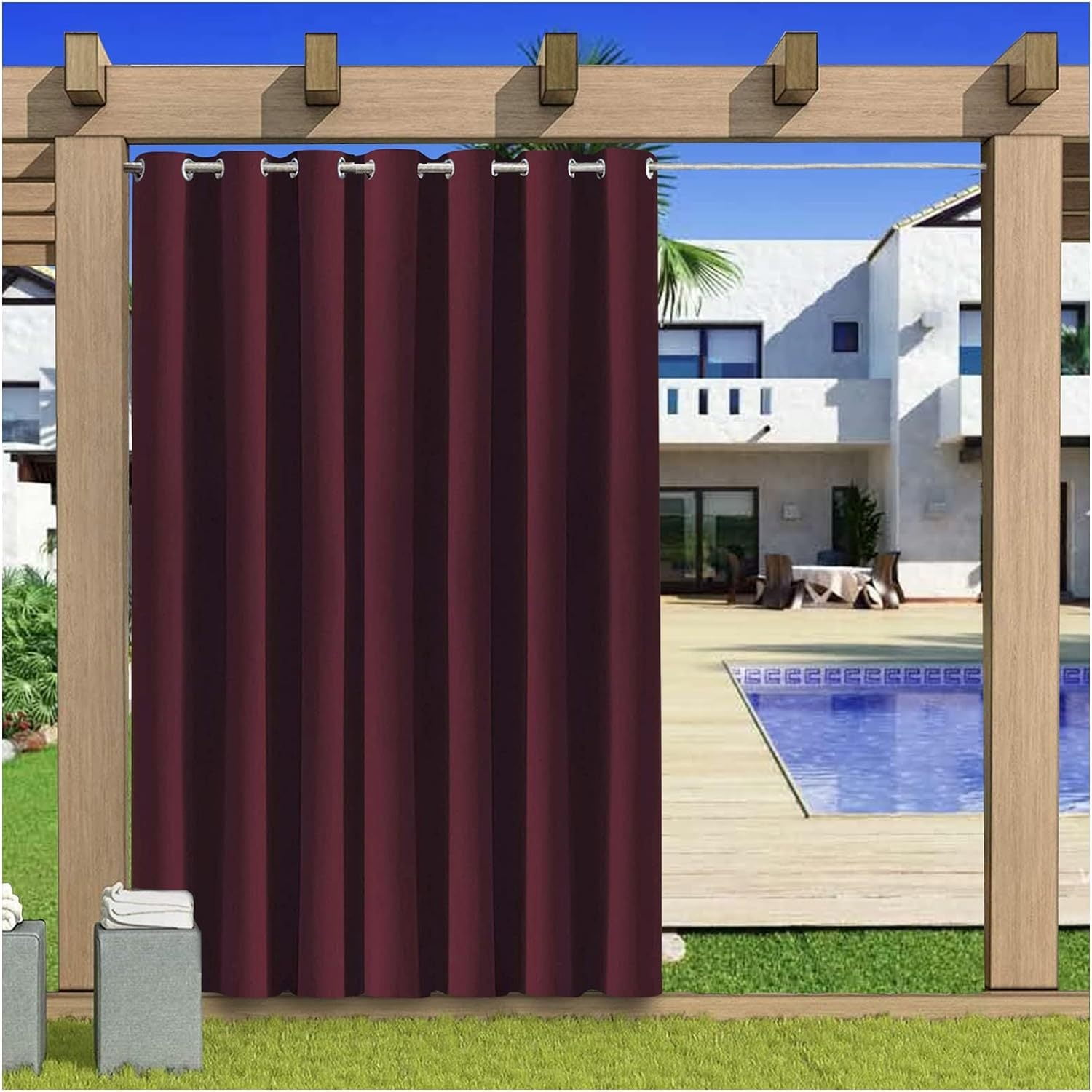 Outdoor Curtains for Patio Waterproof 2 panels – Weatherproof, UV and ...