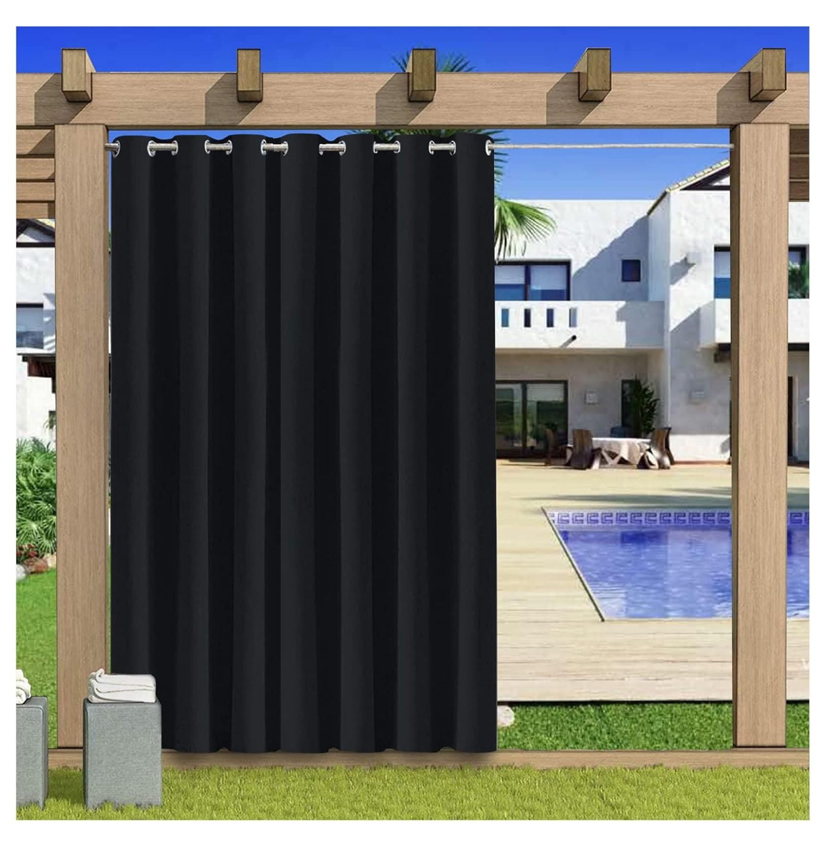 Outdoor Curtains for Patio Waterproof 2 panels – Weatherproof, UV and ...
