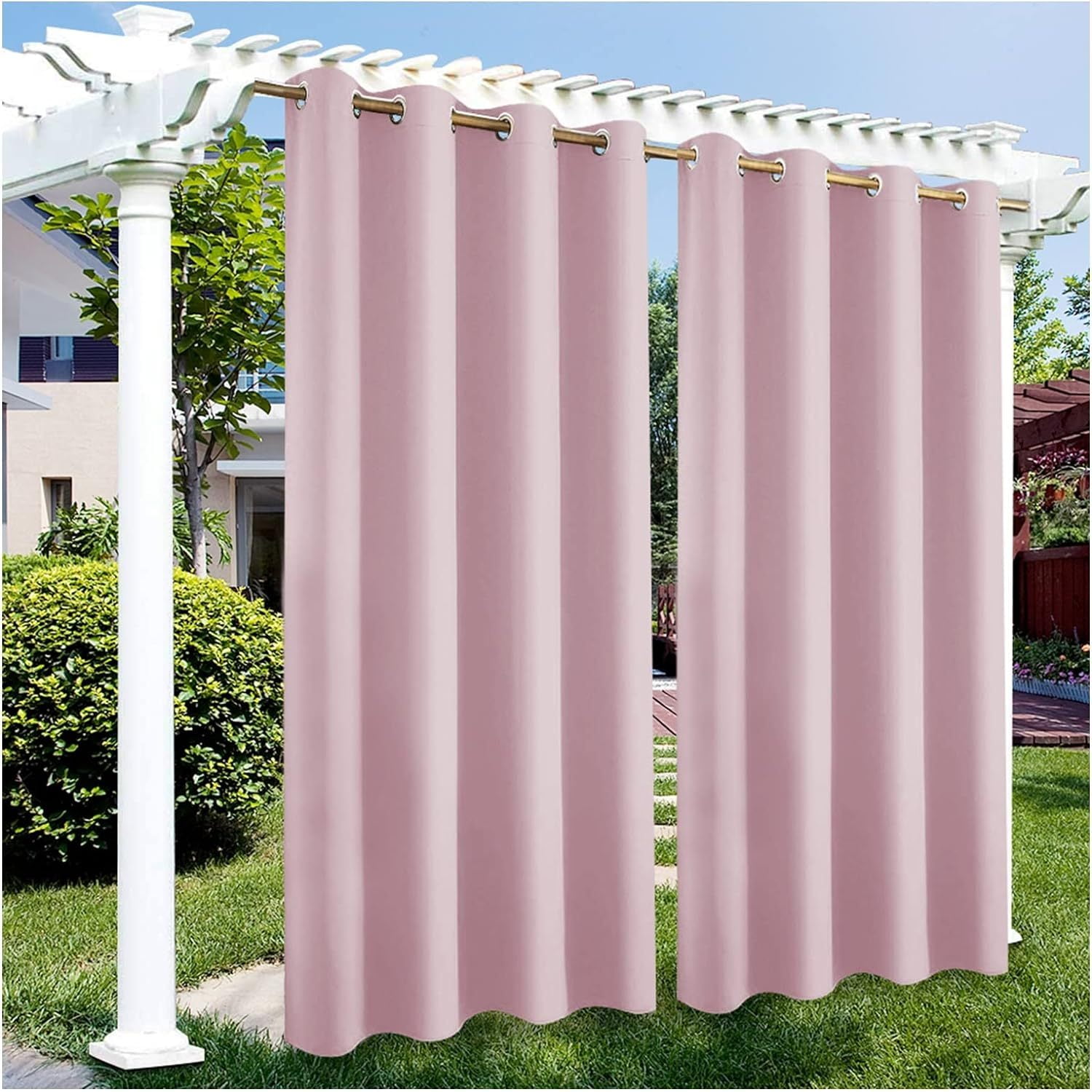 Outdoor Curtains for Patio Waterproof 2 panels – Weatherproof, UV and ...