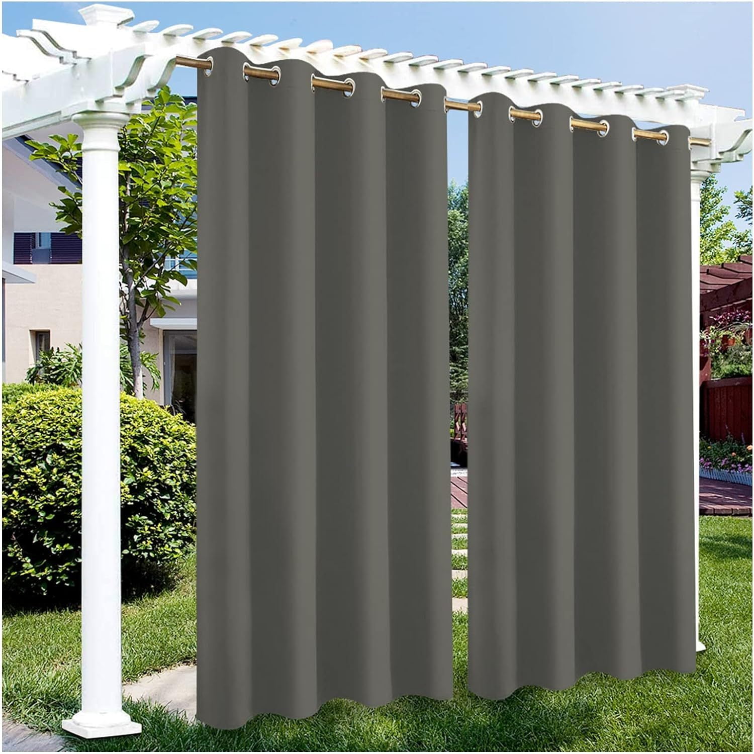 Outdoor Curtains for Patio Waterproof 2 panels – Weatherproof, UV and ...