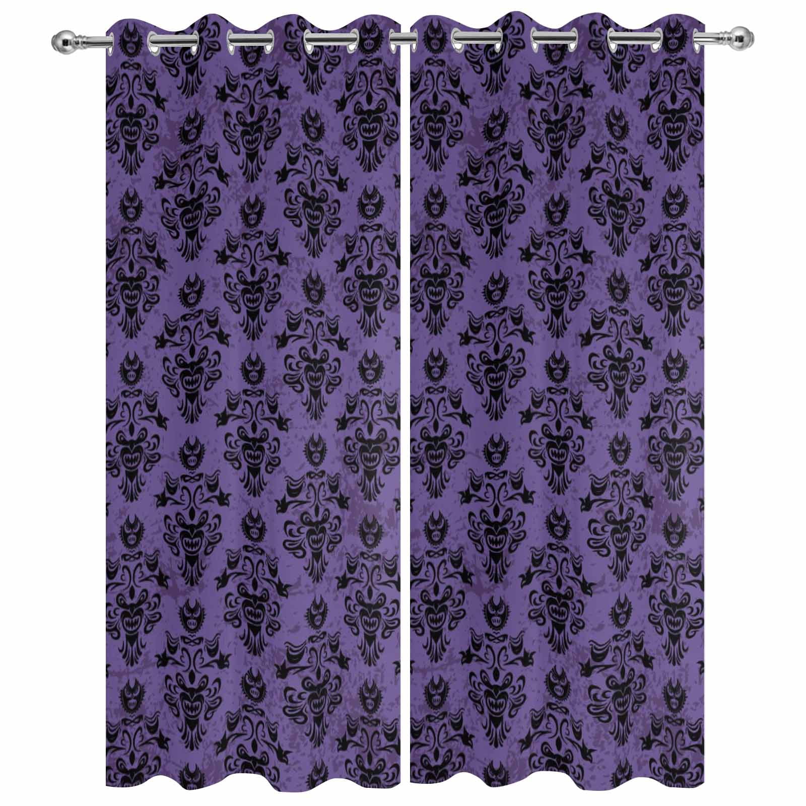 Outdoor Curtains for Patio Waterproof, Halloween Haunted House Grimace ...
