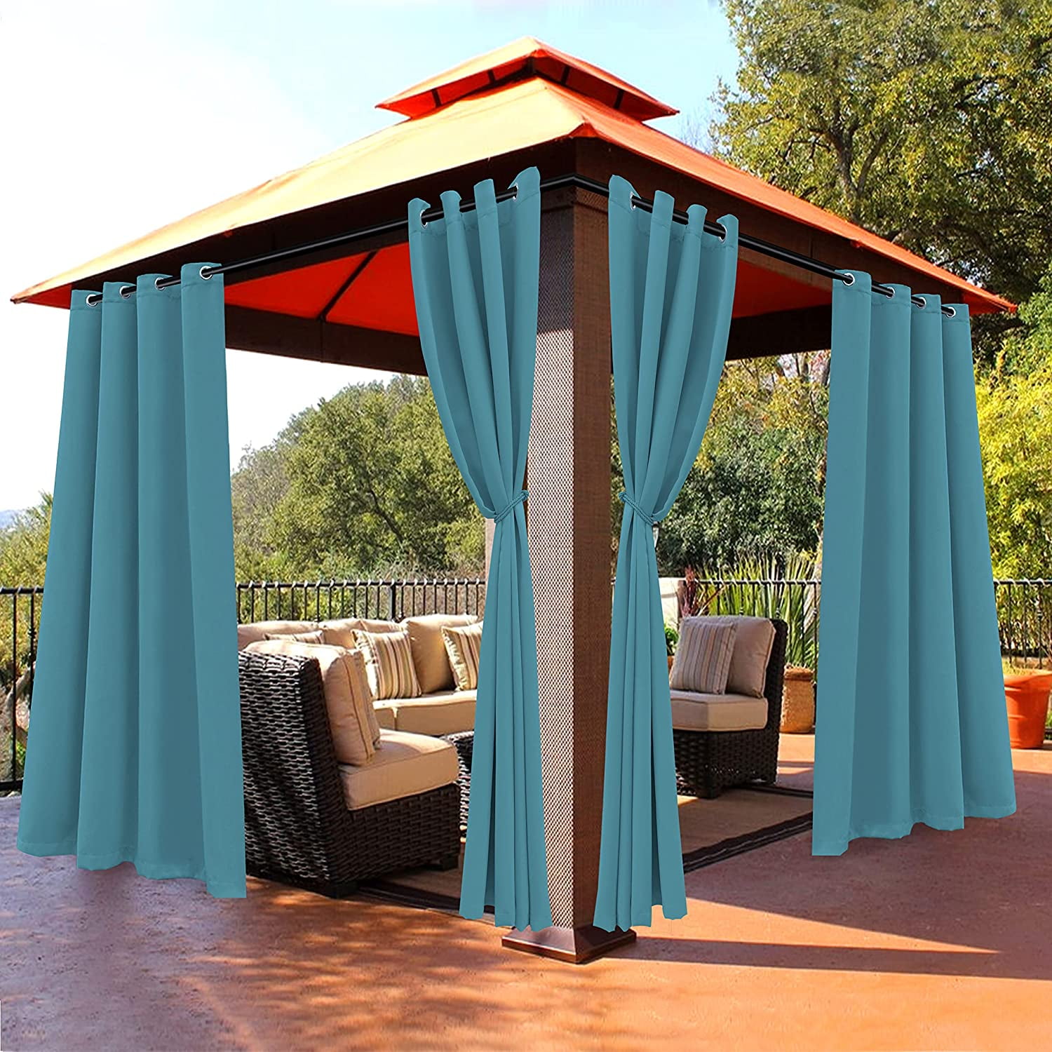 Outdoor Curtains for Patio Waterproof - Light Blocking Weather ...