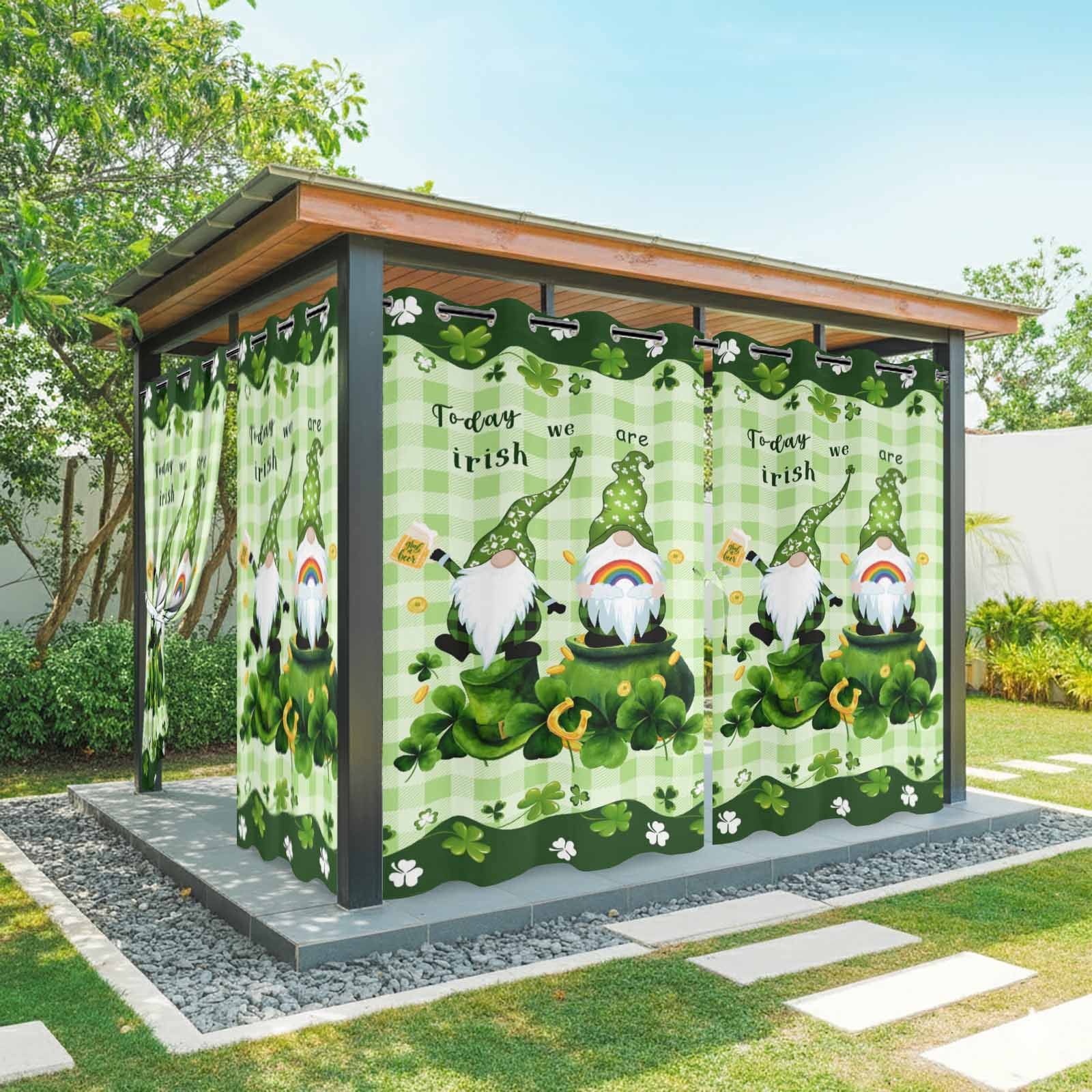 Outdoor Curtains for Patio Waterproof, St. Patrick's Day Outdoor ...