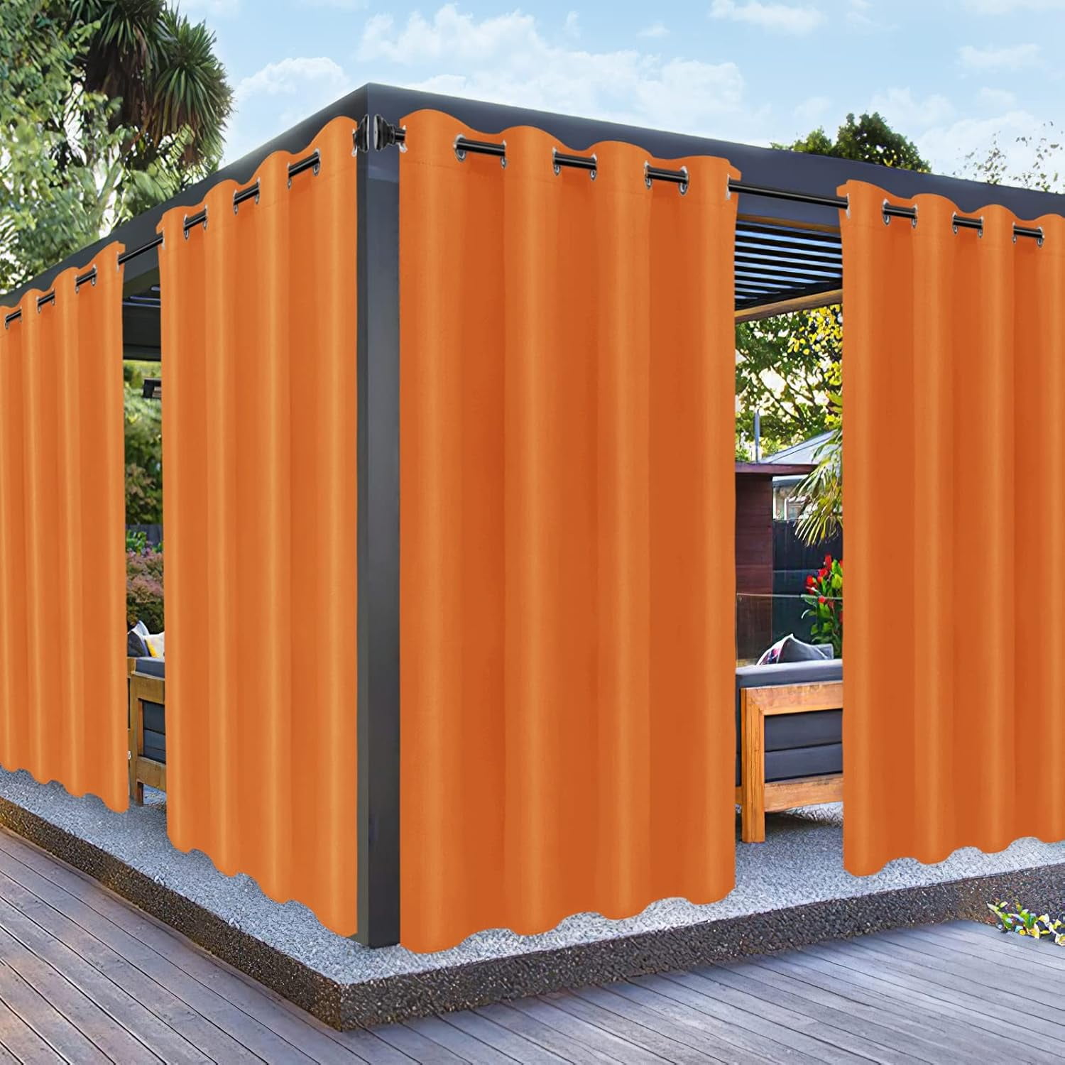 Outdoor Curtains for Patio Waterproof Weatherproof, UV and Fade ...