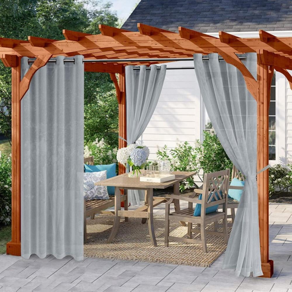 Outdoor Curtains for Patio Waterproof, Grommet Patio Curtains Privacy ...