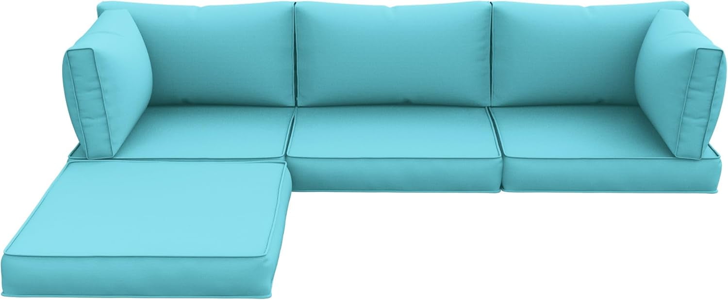 Outdoor Cushions, Replacement Patio Furniture Cushions for 4-Seat ...