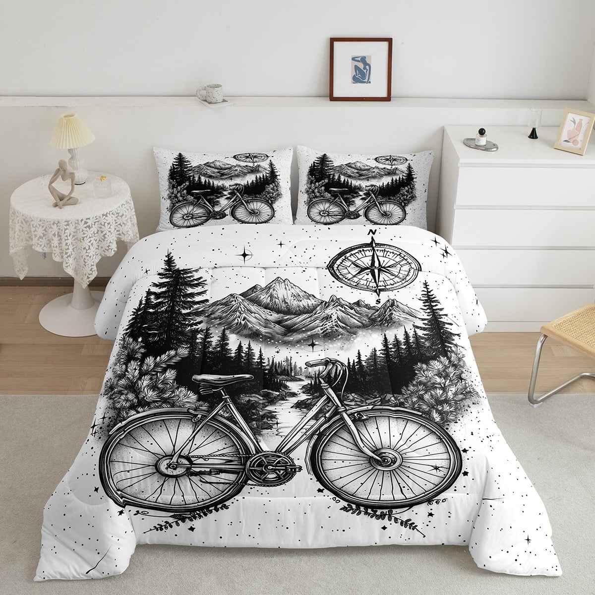 Outdoor Cycling Comforter Set Full Size,Teens Men Cycling Travel ...