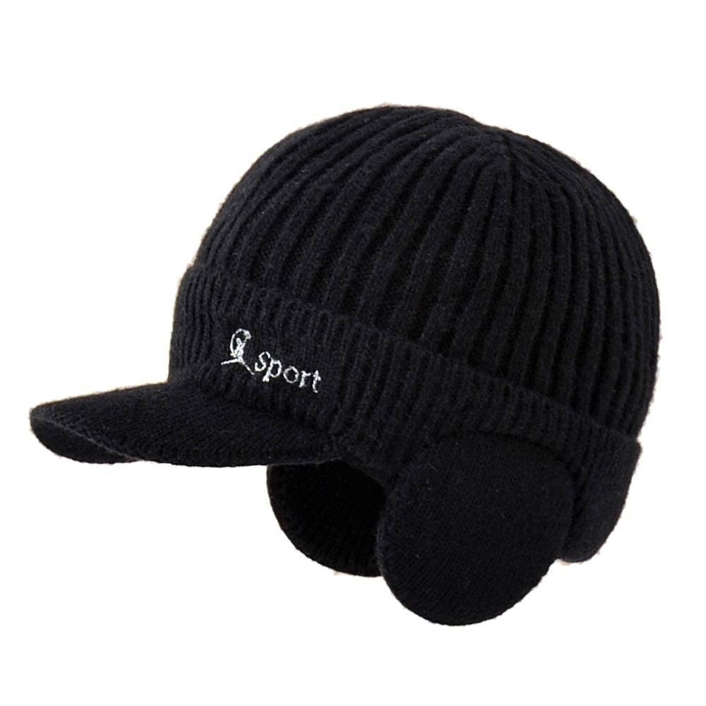 Outdoor Cycling Thick Warm Bomber Hats Ear Protection Winter Hats Male ...