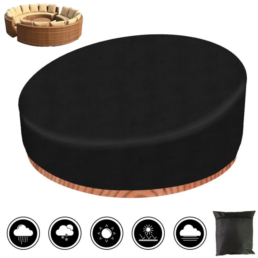 Outdoor Daybed Cover, 90" x 33" Round Patio Sofa Cover, Heavy Duty ...