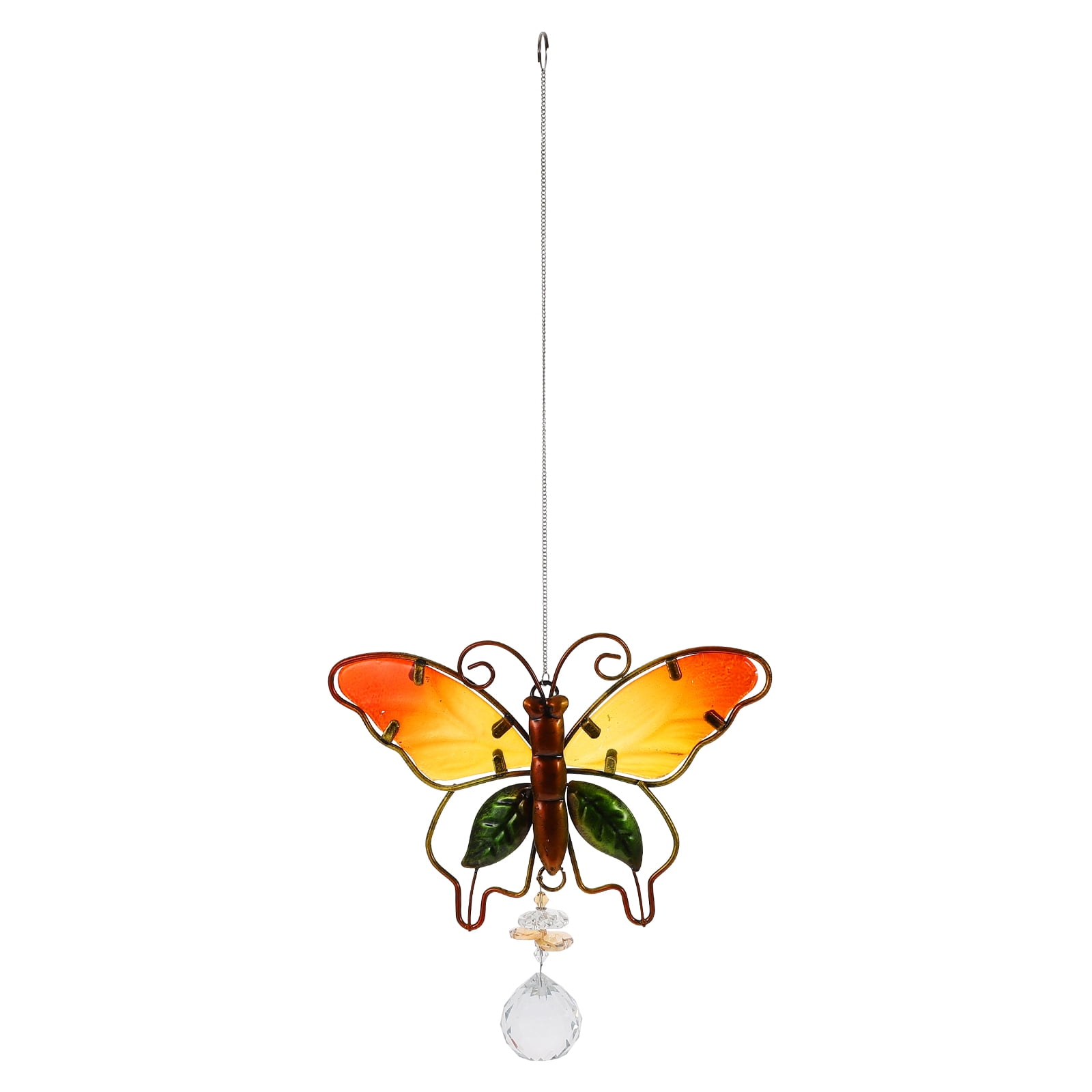 OUNONA Elegant Iron and Glass Wind Chime for Decoration EyeCatching ...
